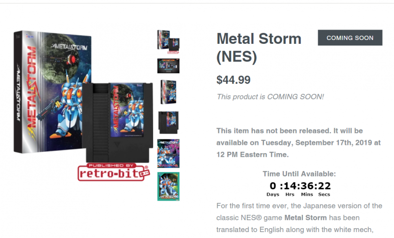 Metal Storm NES live on Limited Run Games 9/17 | BarrelRolled